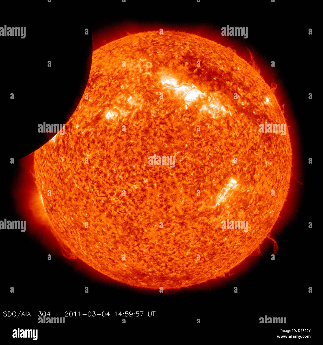 NASA's Solar Dynamics Observatory (SDO) captured a lunar transit, as ...