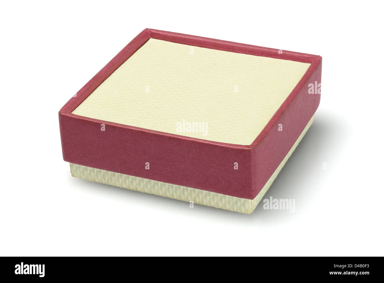 Square Gift Box on White Background Stock Photo - Alamy