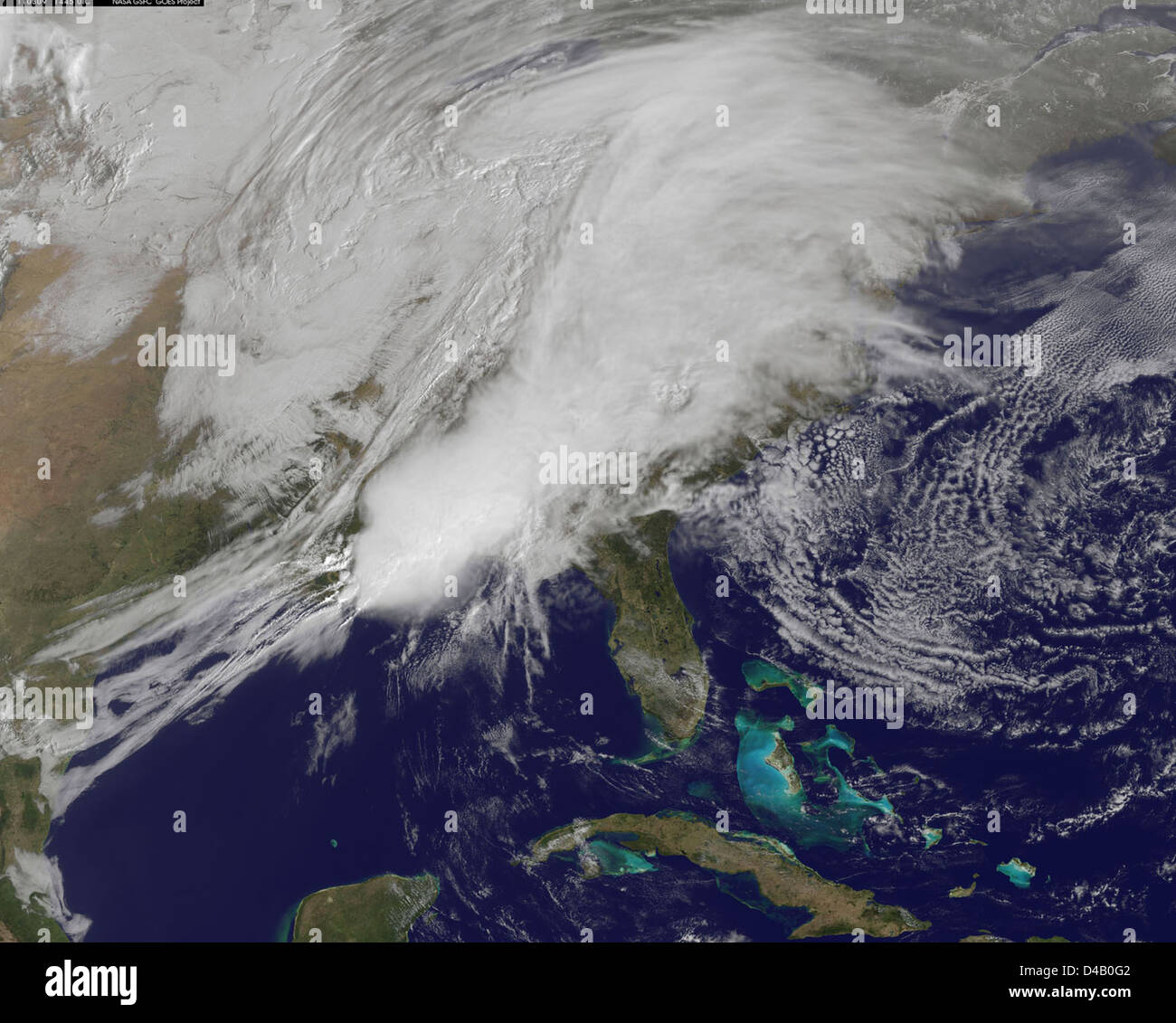 A satellite image captured a massive storm system affecting the East ...