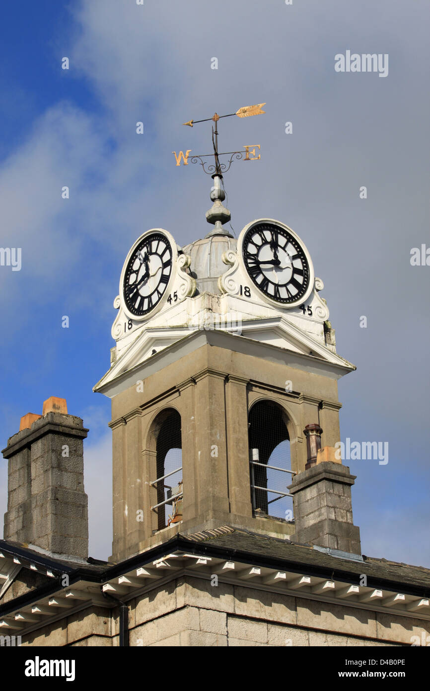 Ulverston Savings Bank clock, Ulverston, Cumbria Stock Photo - Alamy