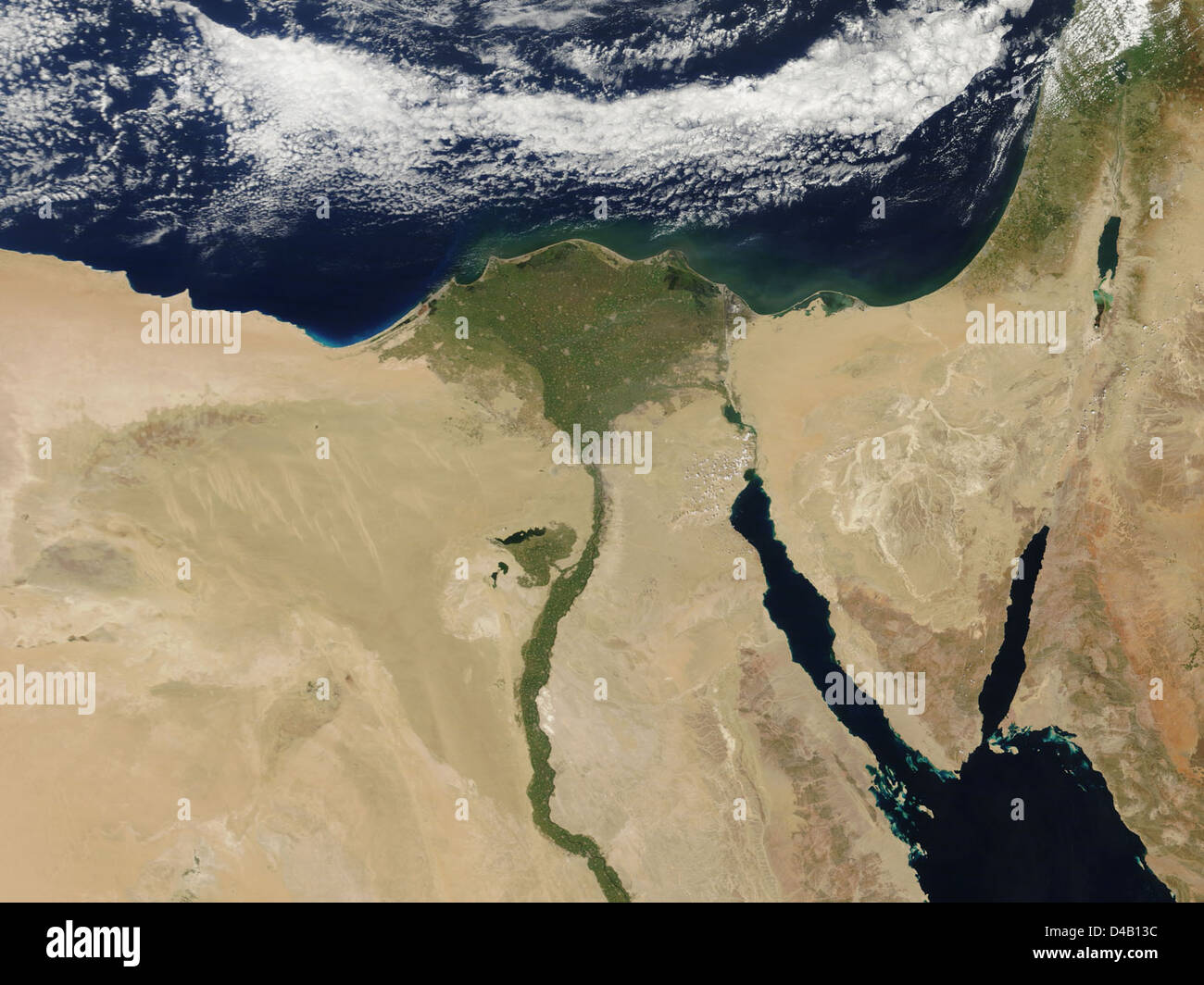 NASA's Terra satellite captured a MODIS image showing Moeris Lake and ...