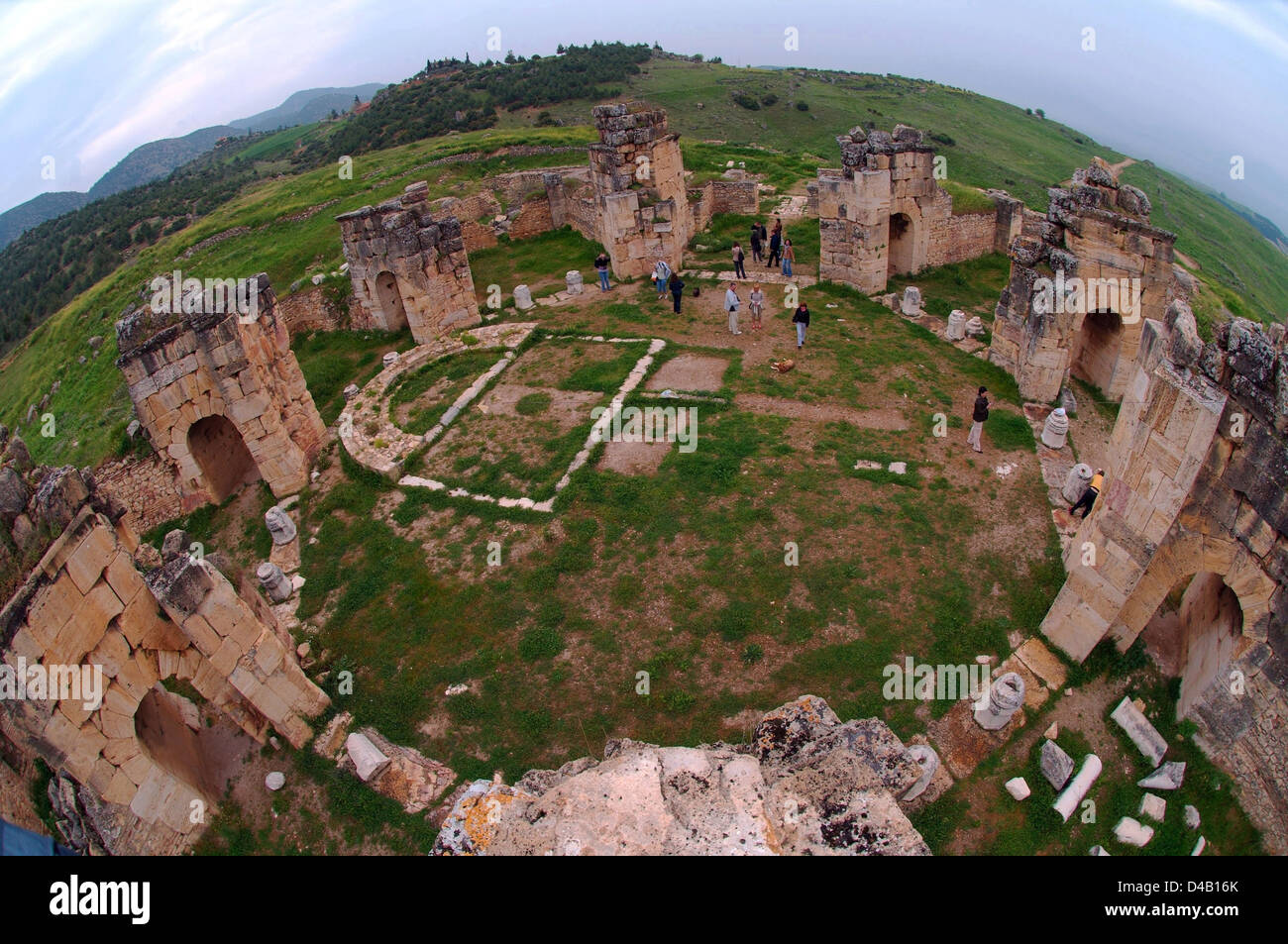 The ruins of the ancient Orthodox Church, Antique city of Hierapolis ...