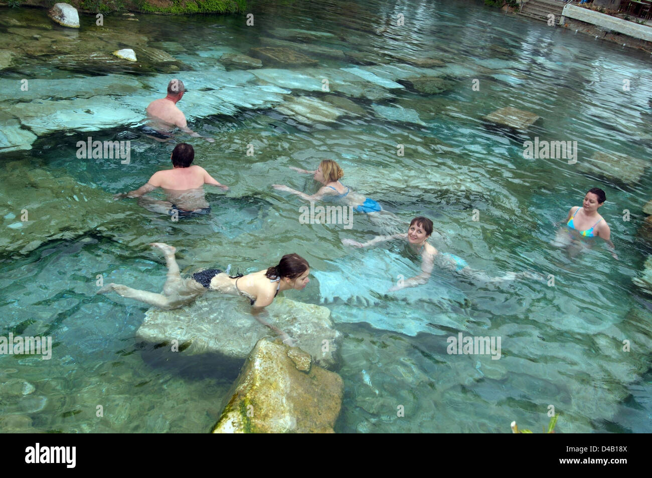 Cleopatra's Bath (thermal Bath), antique city of Hierapolis on ...