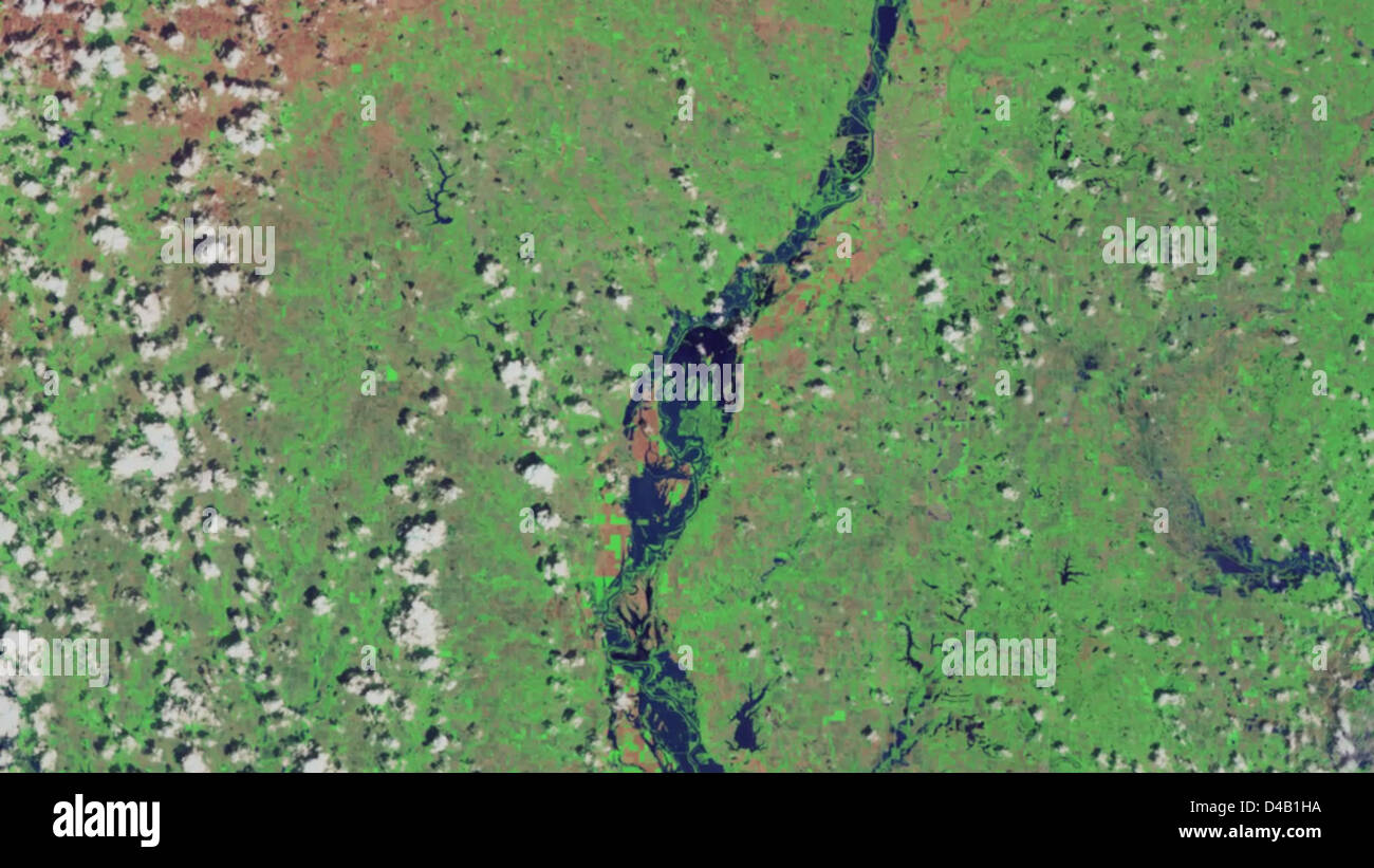 NASA captured a high-definition video of the Wabash River flowing into ...
