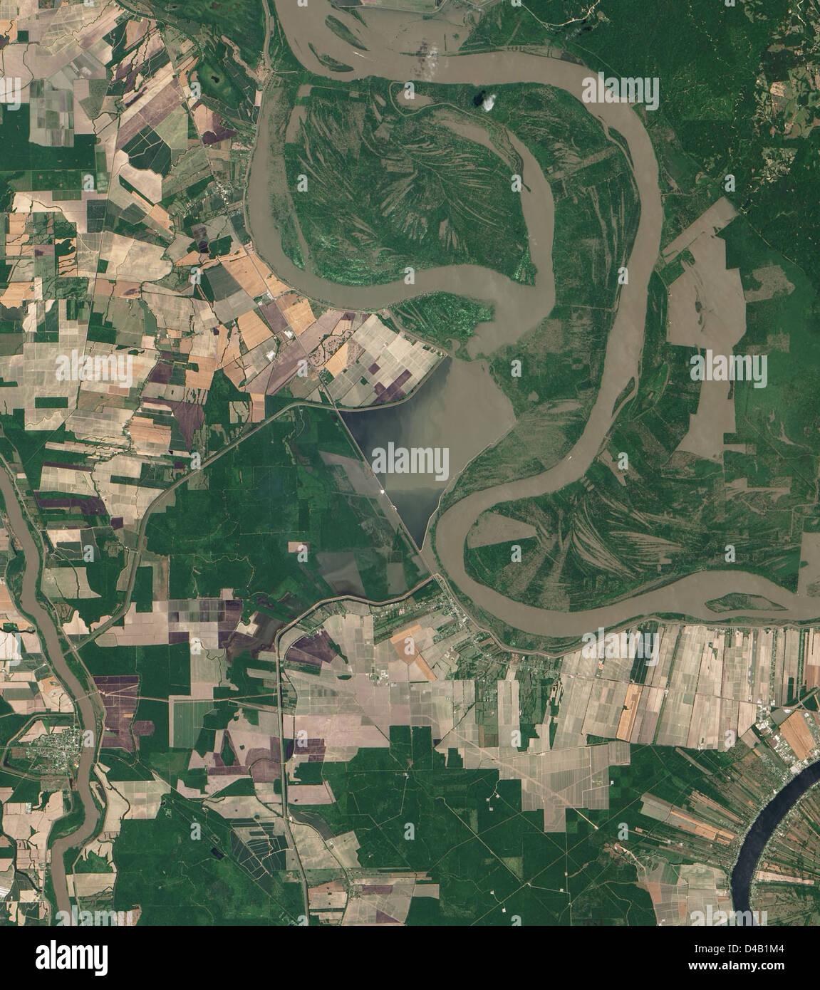 The Morganza Spillway as Seen by NASA's EO-1 Satellite Stock Photo - Alamy