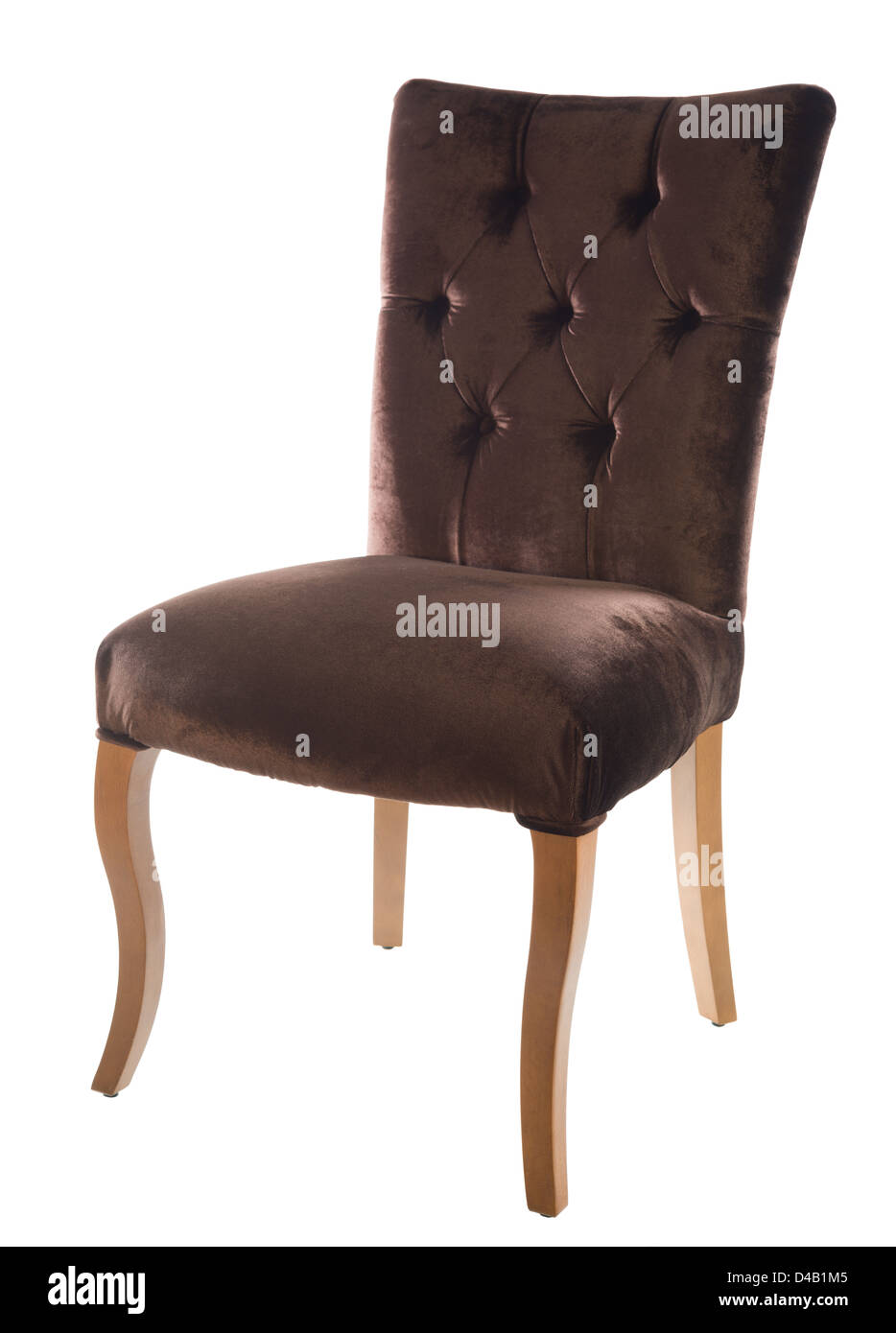 Brown chair isolated on white background Stock Photo - Alamy