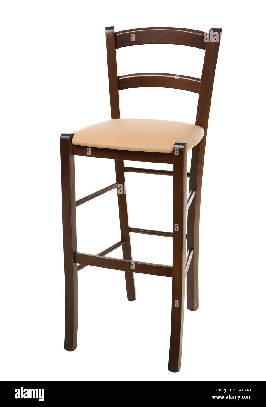 Brown chair isolated on white background Stock Photo - Alamy