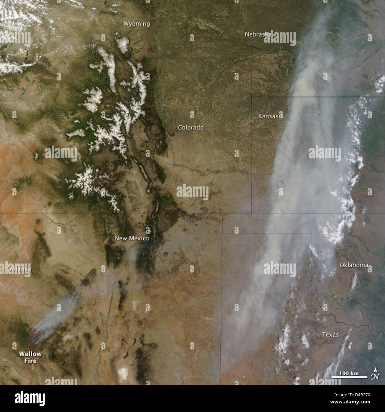 The Wallow Fire, a massive wildfire in Arizona, continues to burn, as ...
