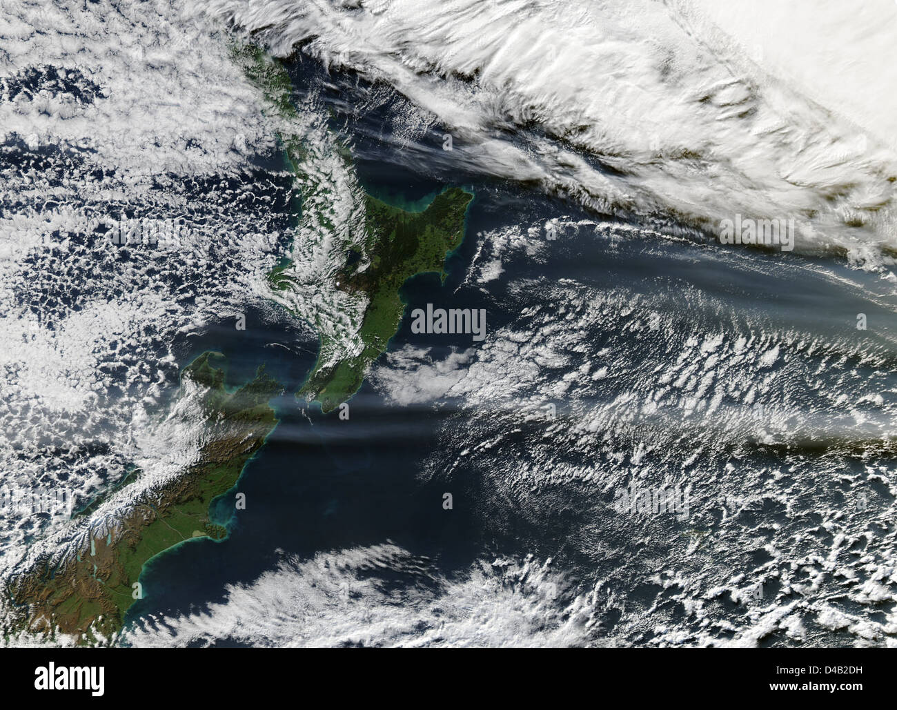 Volcano Plume Over Northern New Zealand Stock Photo - Alamy