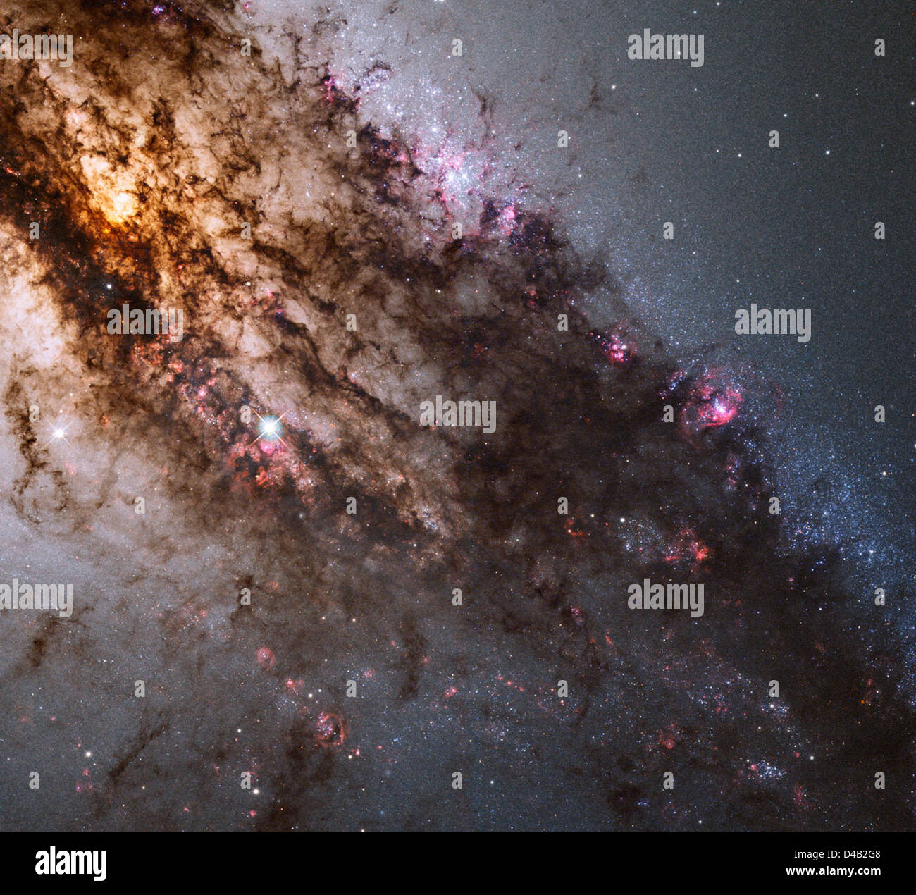 Firestorm Of Star Birth In The Active Galaxy Centaurus A Stock Photo ...