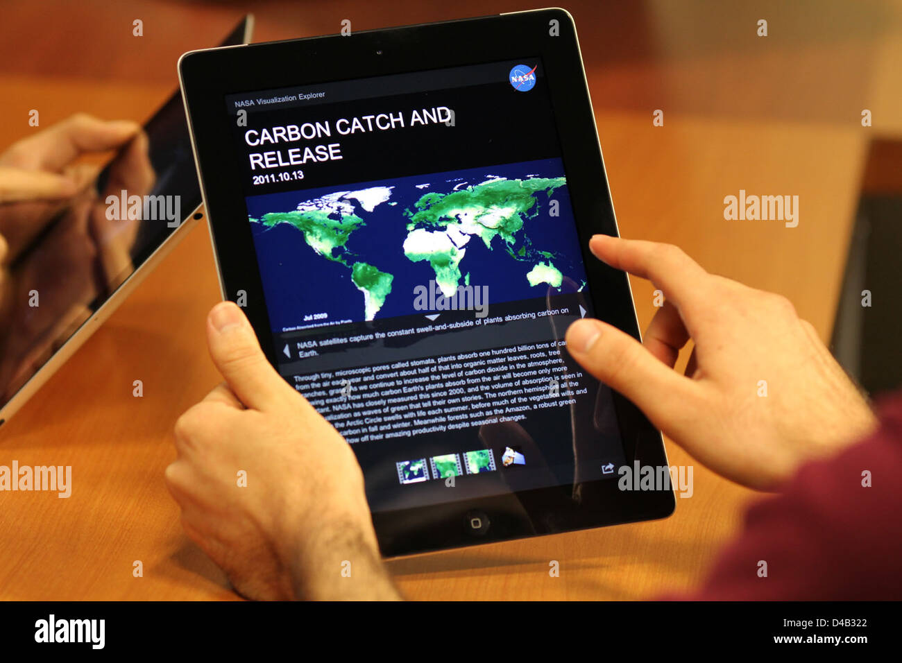 NASA Visualization Explorer (iPad app Stock Photo - Alamy