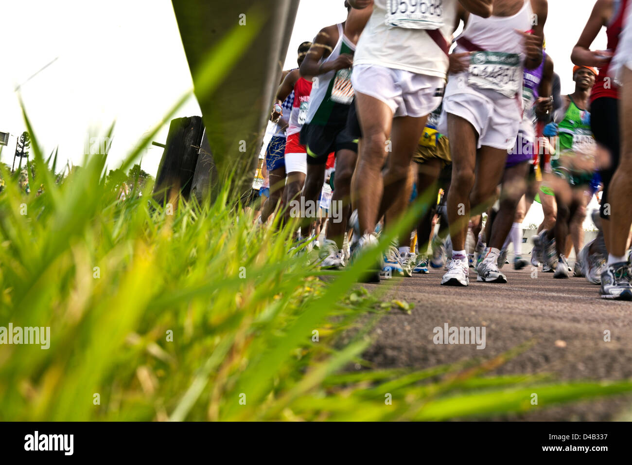 Runners in the Comrades marathon down run Stock Photo - Alamy