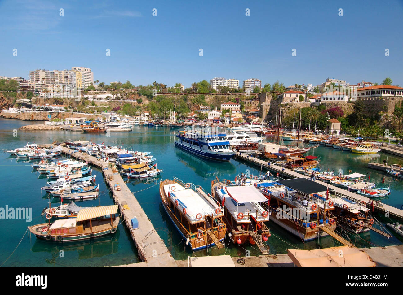 ships in the harbour, Antalya, Turkey, Western Asia Stock Photo - Alamy