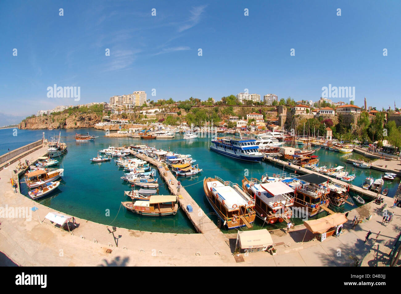 ships in the harbour, Antalya, Turkey, Western Asia Stock Photo - Alamy