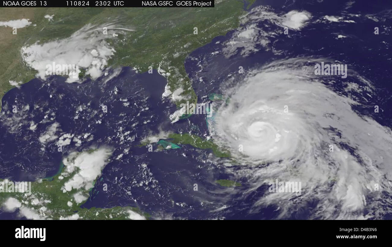 Hurricane Irene, a powerful storm, moves toward the East Coast of the ...