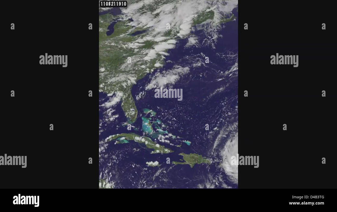 Satellite images tracked Hurricane Irene's path from the Caribbean to ...