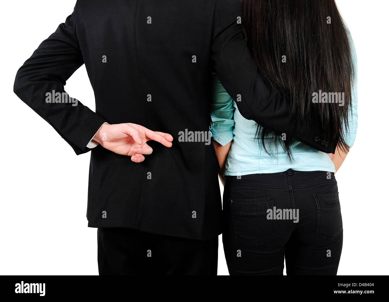 Isolated young business couple promise Stock Photo - Alamy