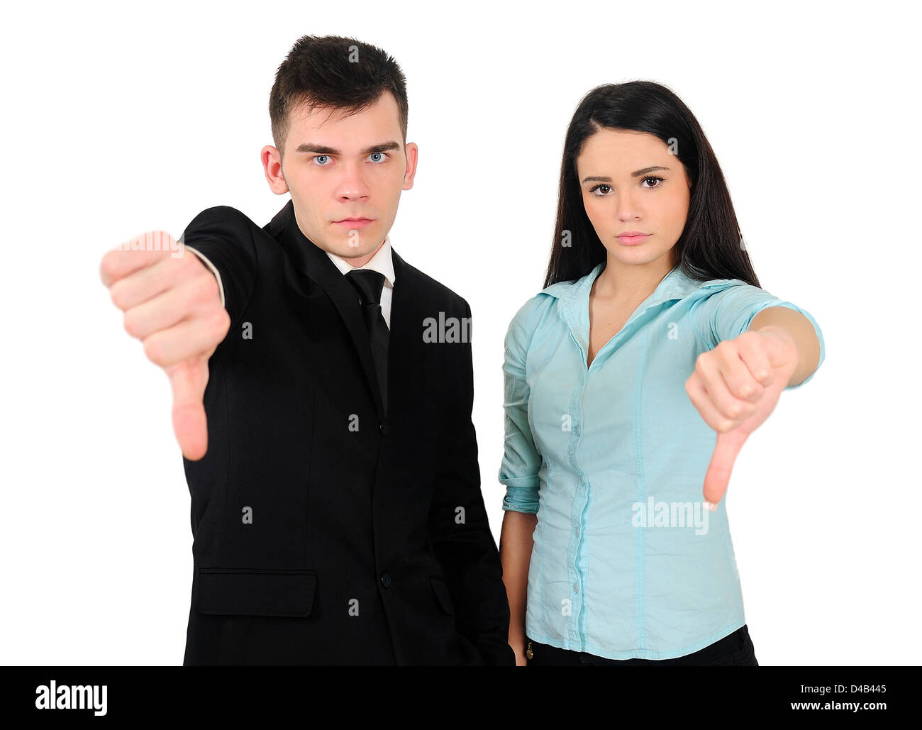 Isolated young business couple disagree Stock Photo - Alamy