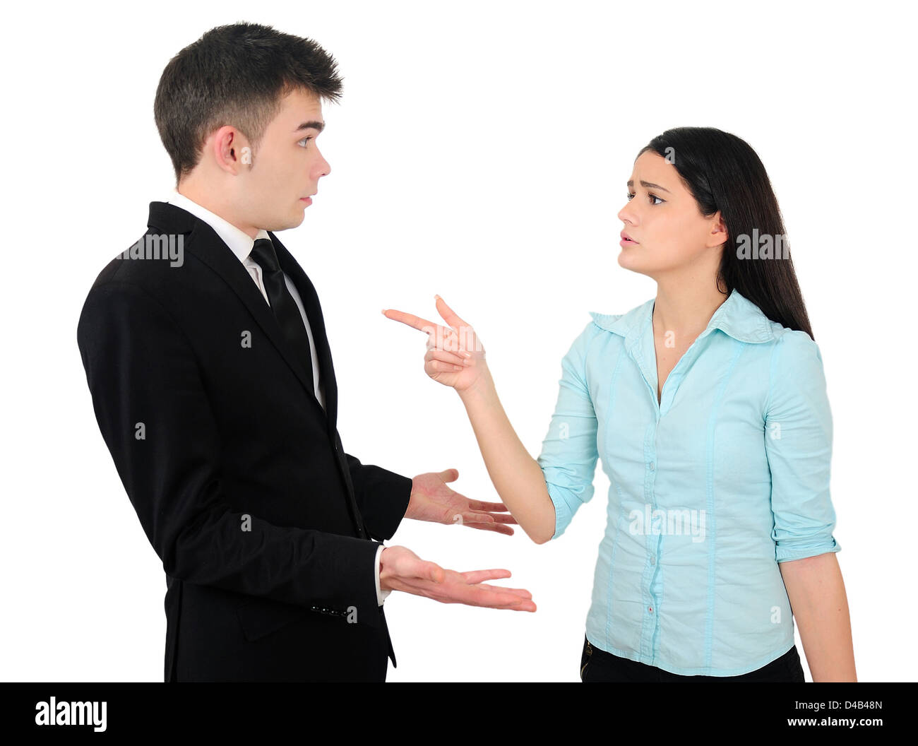 Boy man argue Cut Out Stock Images & Pictures - Alamy