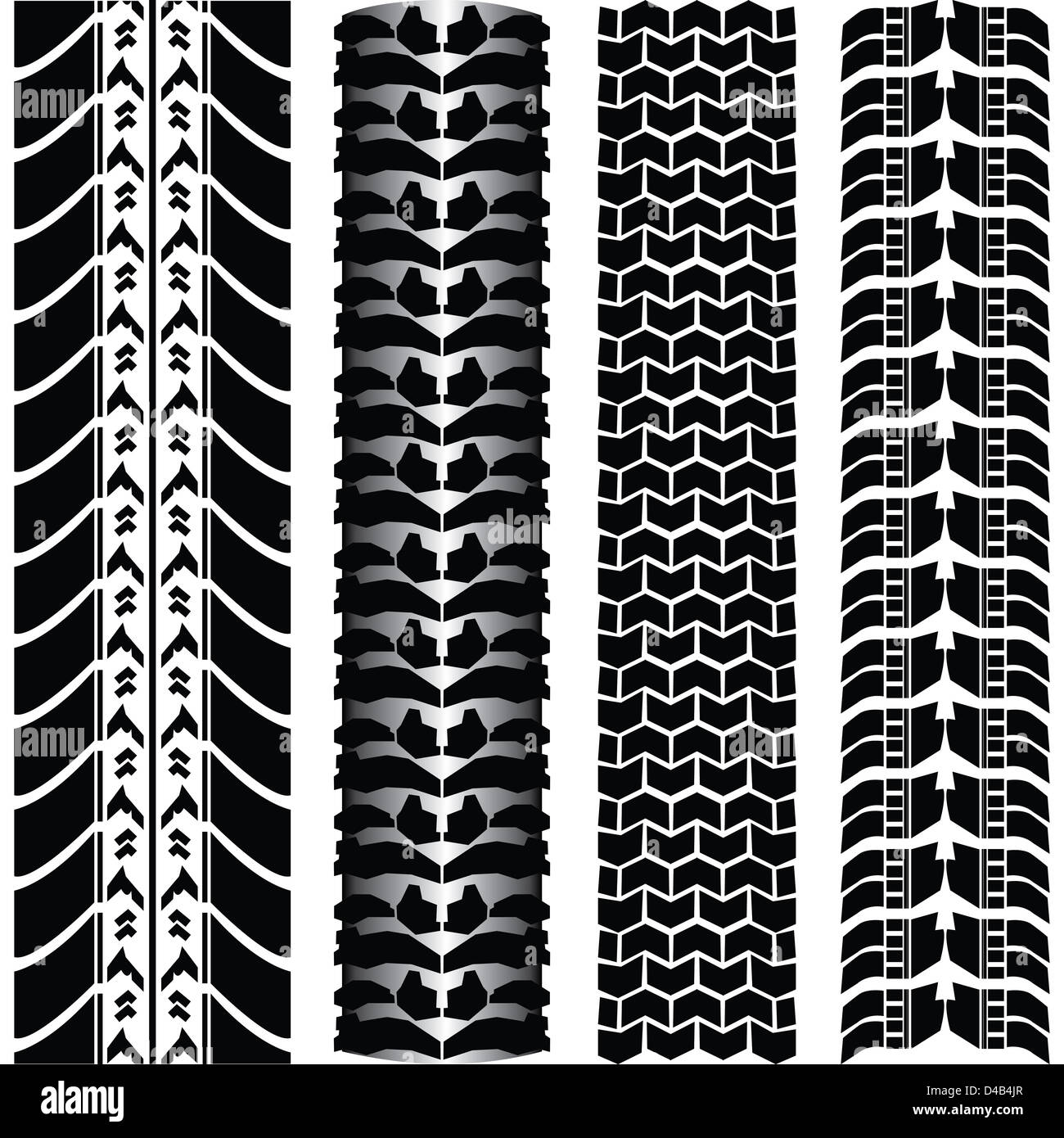 Various automobile tyres - vector Stock Photo - Alamy