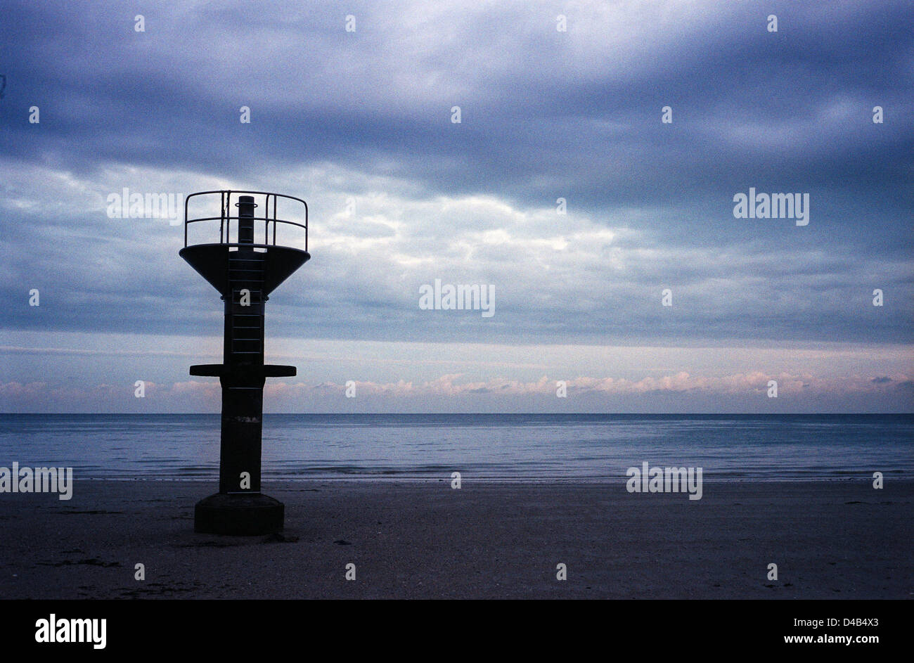 Diving platform, low tide, Granville, Normandy Stock Photo - Alamy