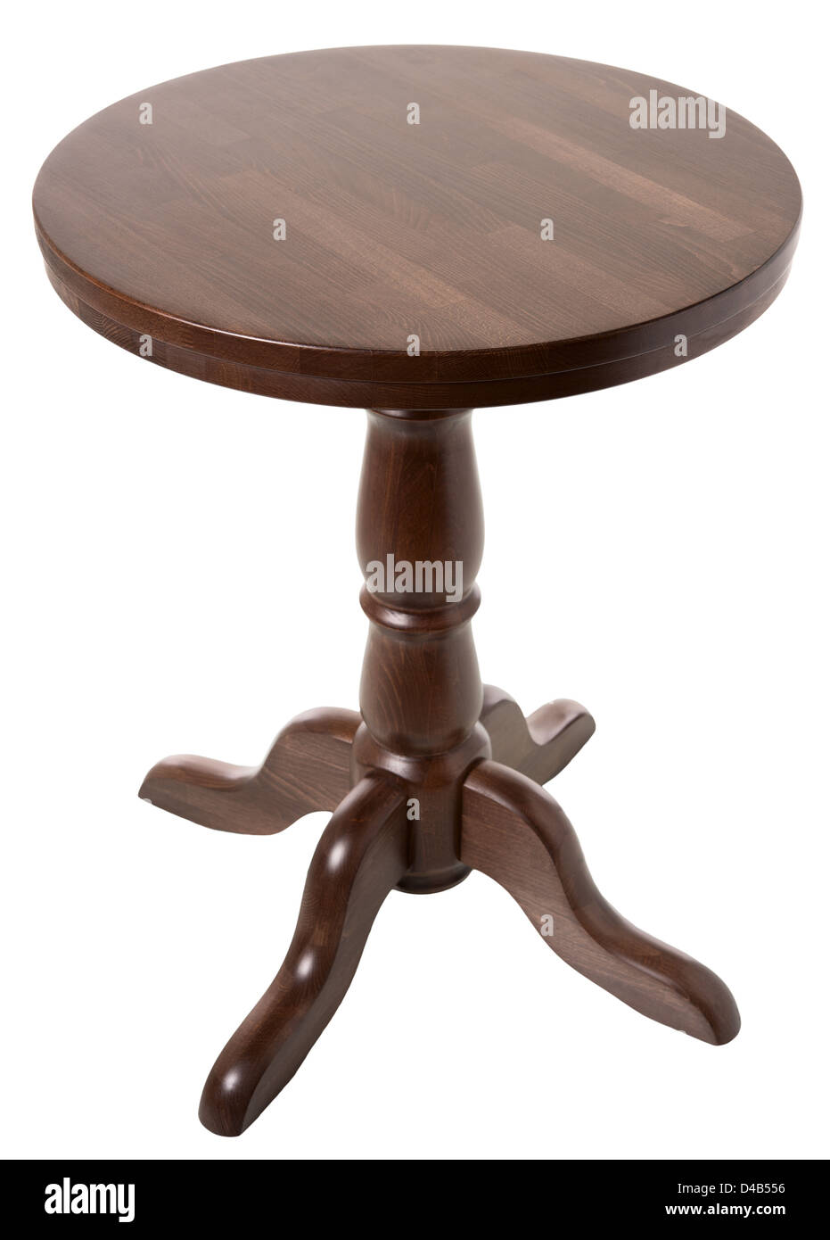 Wooden table isolated on white Stock Photo - Alamy