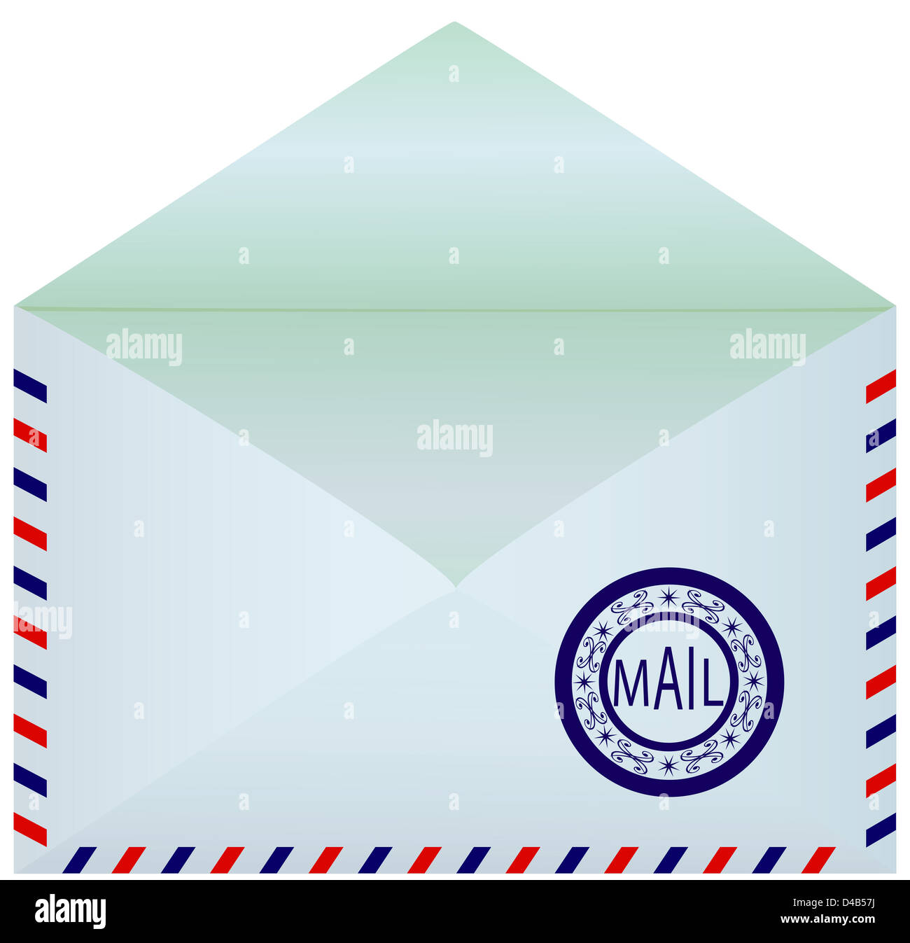 Mail envelope opened Stock Photo - Alamy