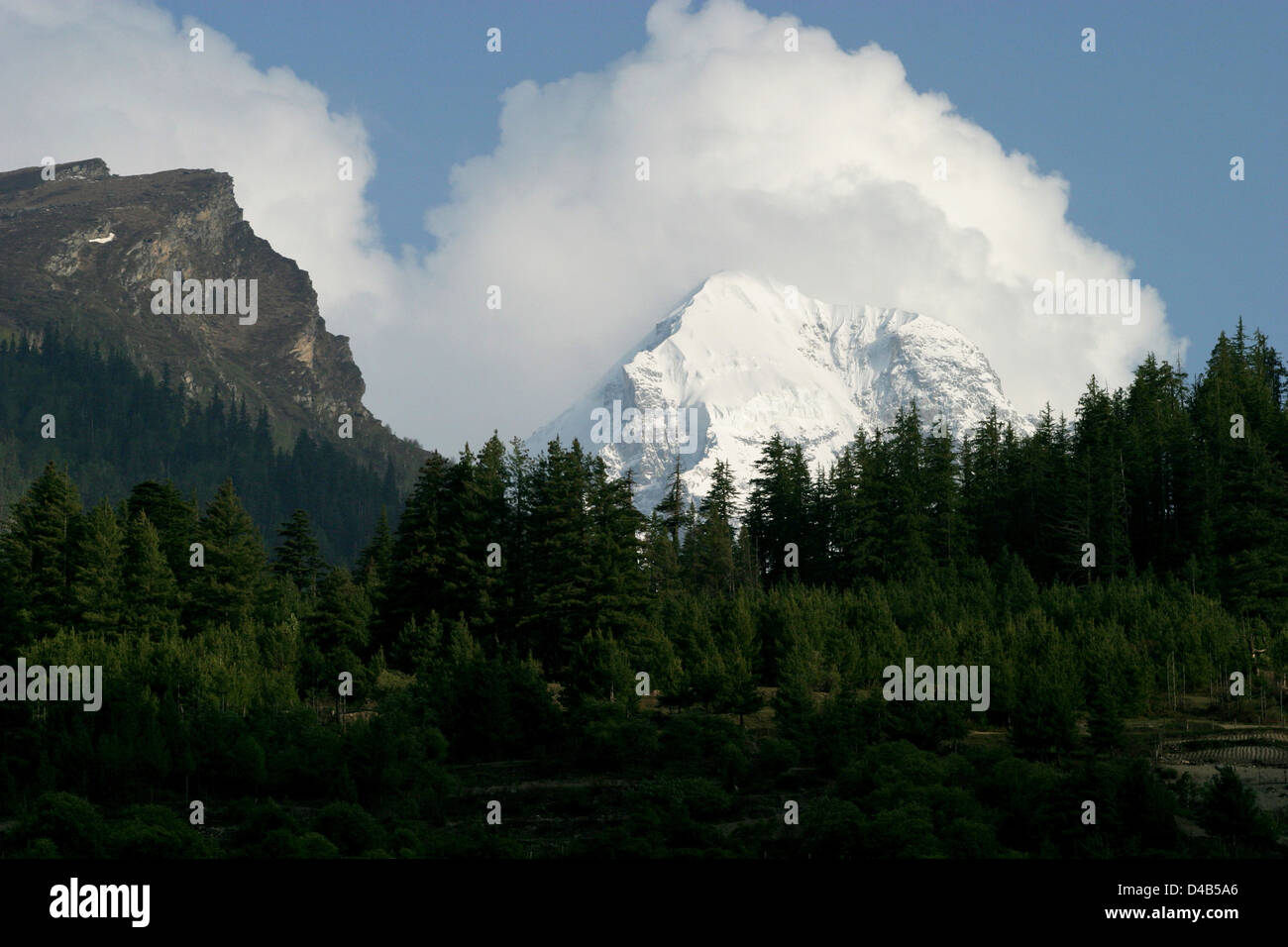 The Himalayan peak in Dharali village Stock Photo - Alamy