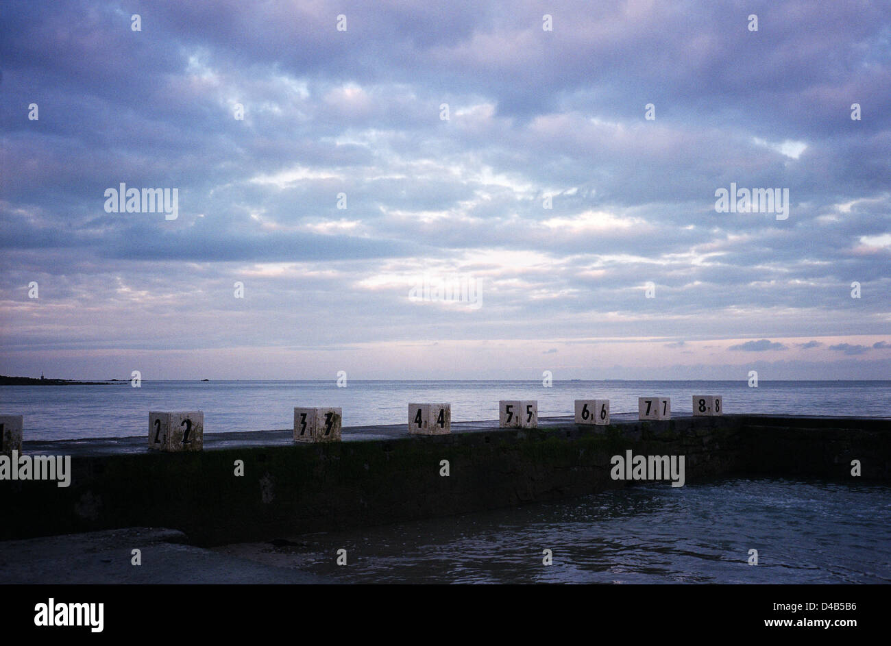 Tidal seawater swimming pool, Granville, Normandy Stock Photo - Alamy