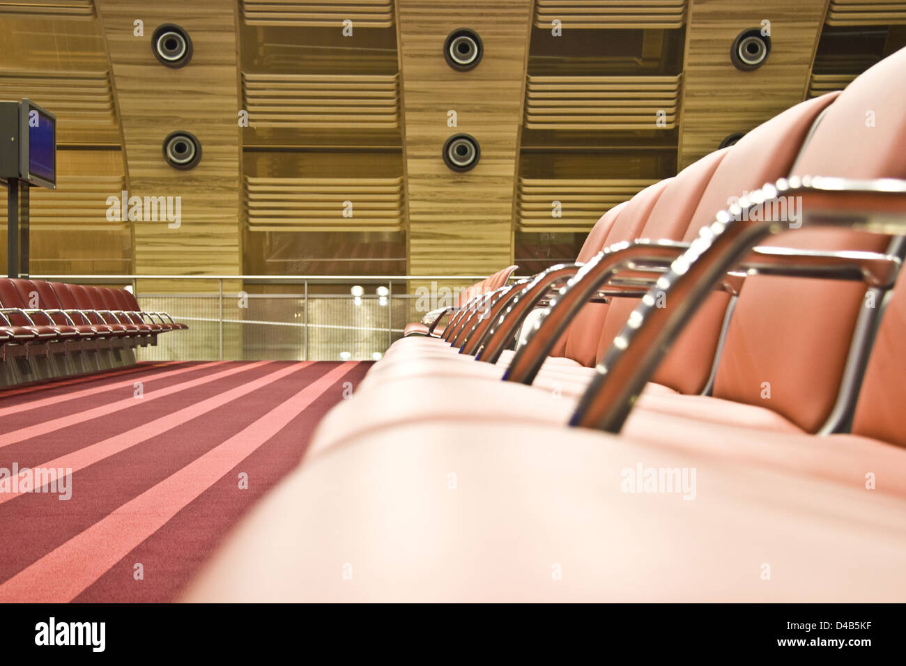 Seat rows in the airport lounge Stock Photo - Alamy