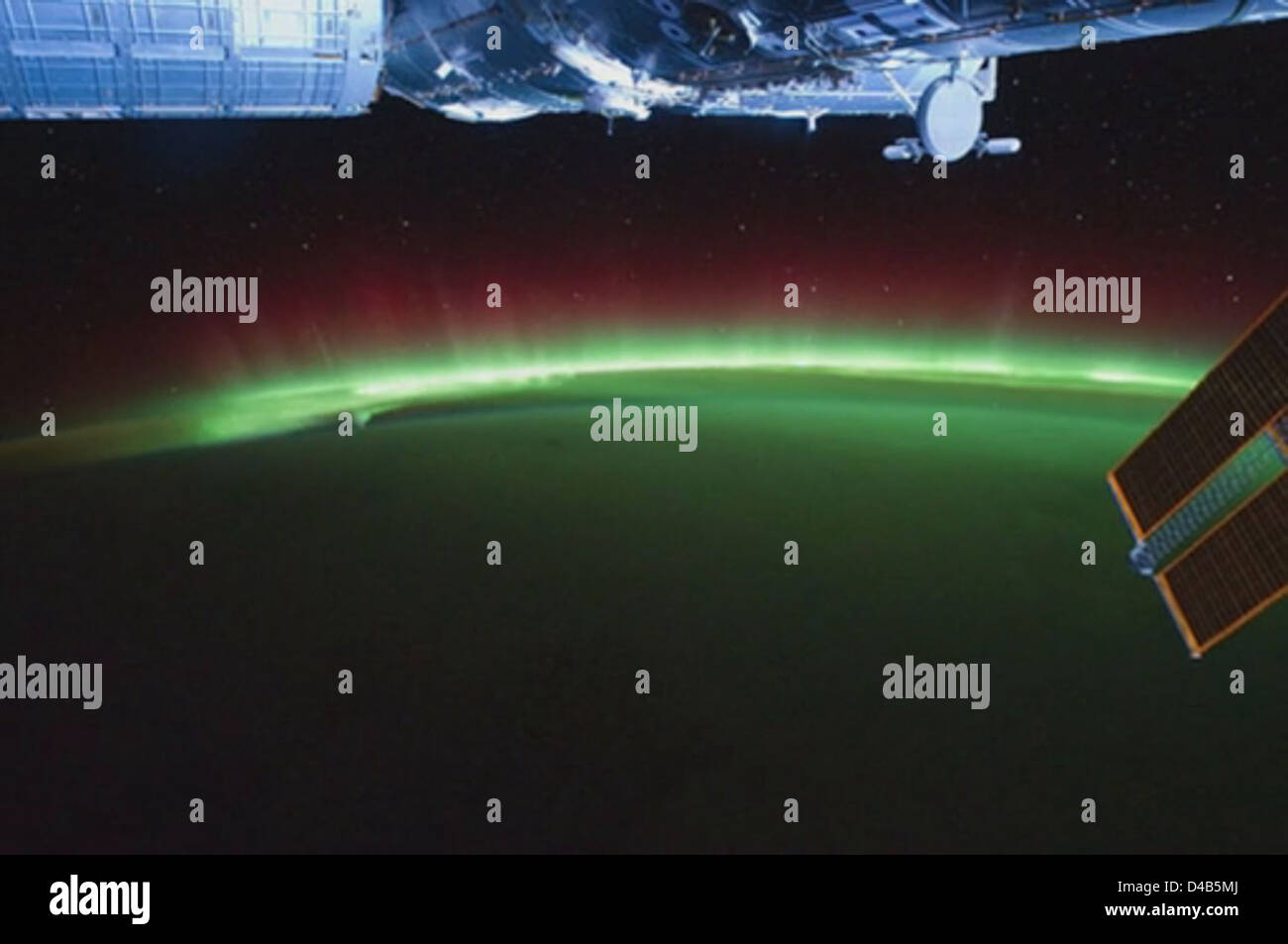 A time-lapse view of the aurora borealis captured from the ...