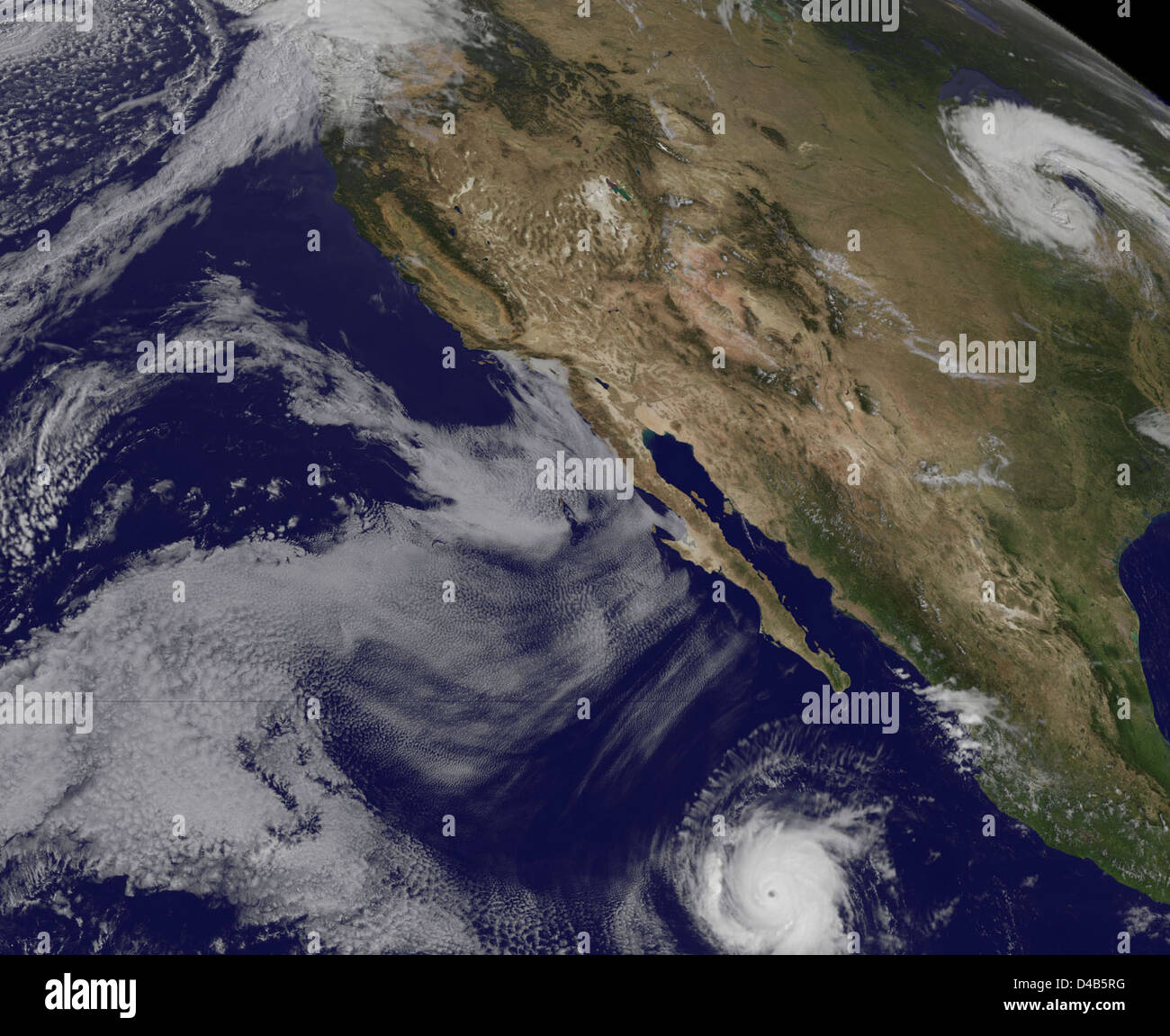 Satellite View: Western U.S. Cloud Street, Hurricane, Big Storm System ...