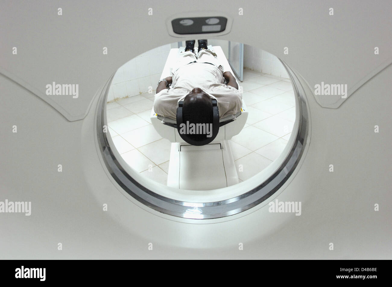 Patient undergoing computer tomography of head Stock Photo - Alamy