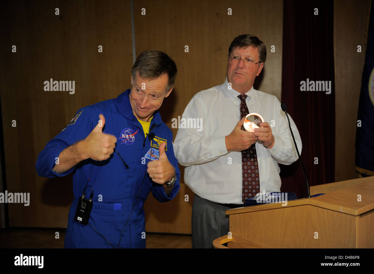 The crew of STS-135 visits NASA’s Goddard Space Flight Center. This ...