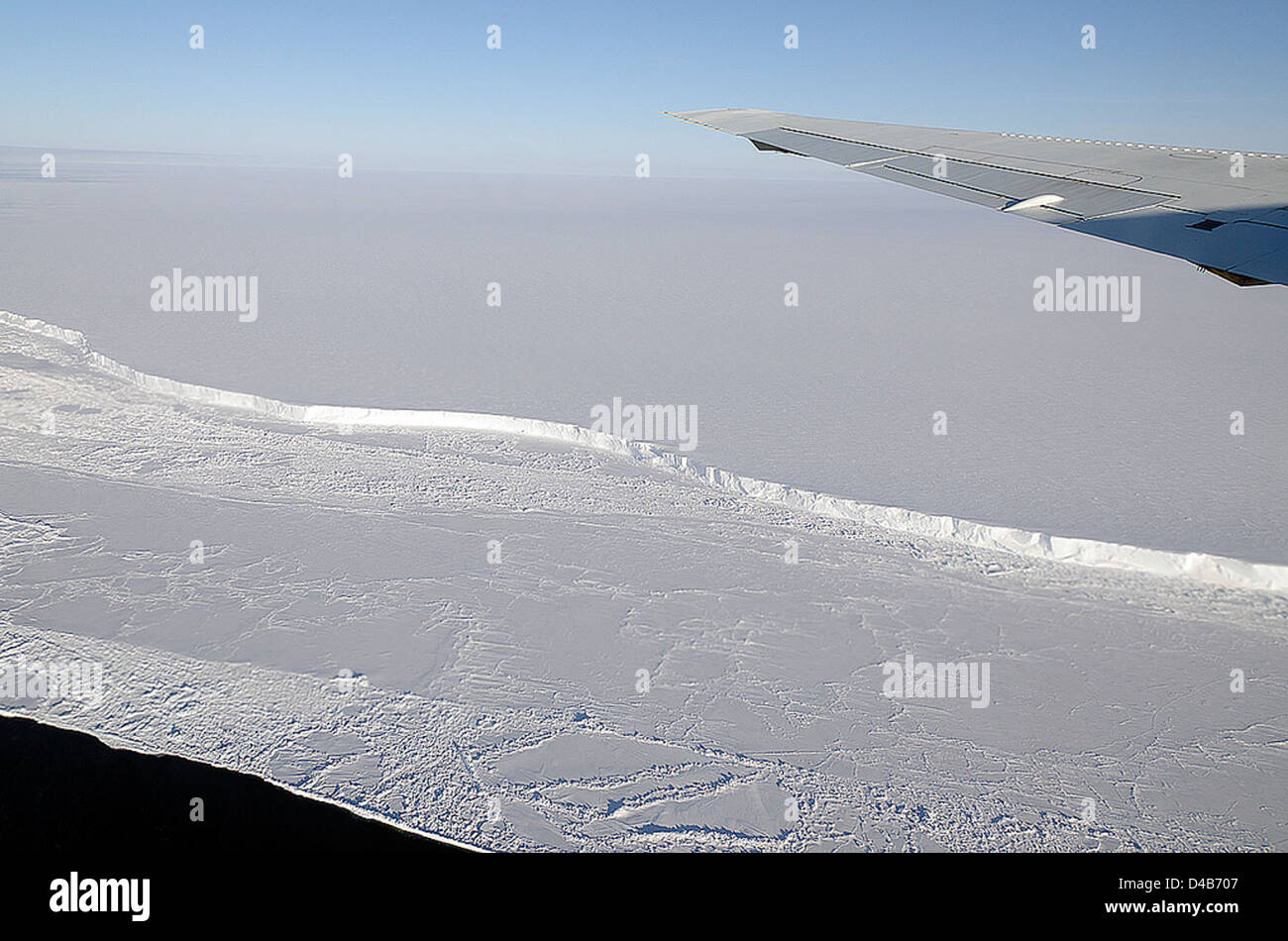 NASA conducted observations of the Brunt Ice Shelf in Antarctica to ...