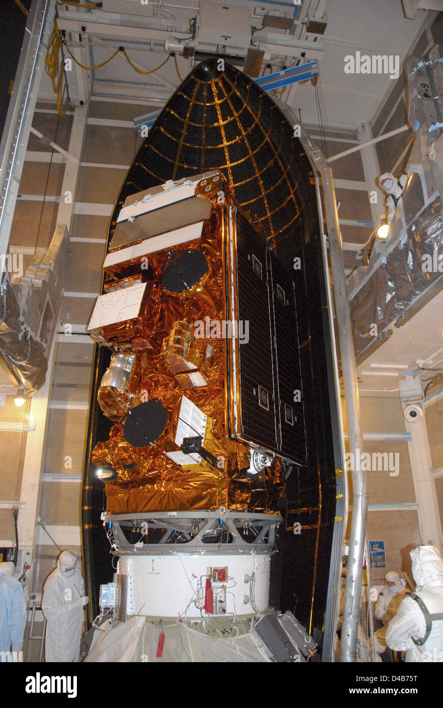 The NPP satellite prepares for launch atop a Delta II rocket provided ...