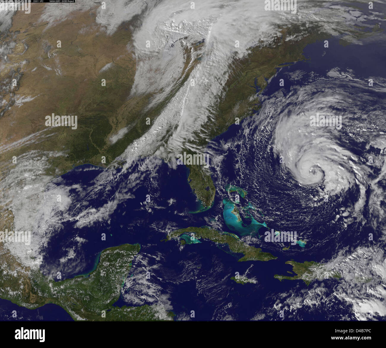 A Strong Fall Cold Front and a Late Season Tropical Storm Stock Photo ...