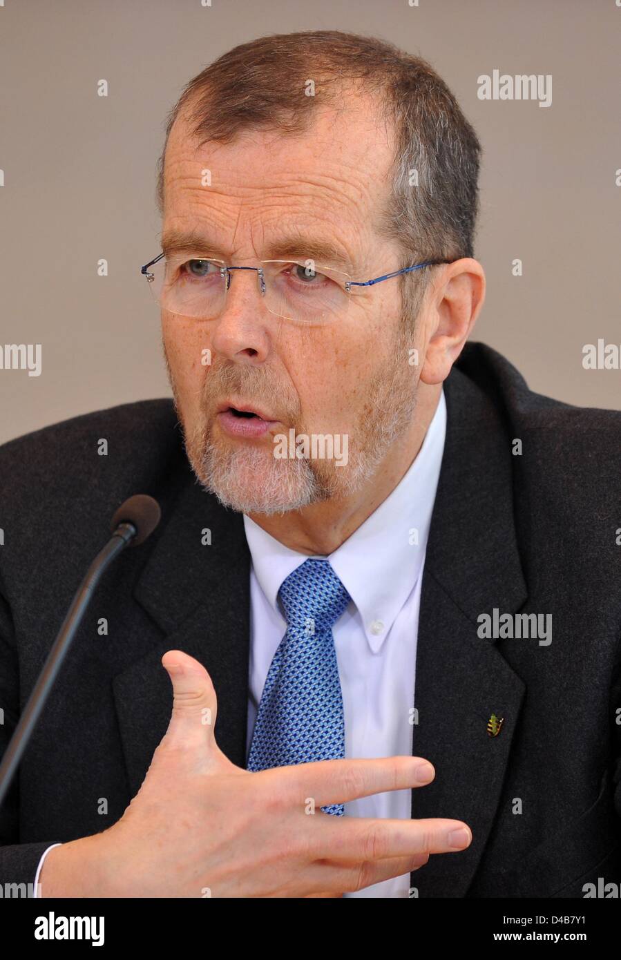 Saxony's commissioner for foreigners Martin Gillo delivers the annual ...