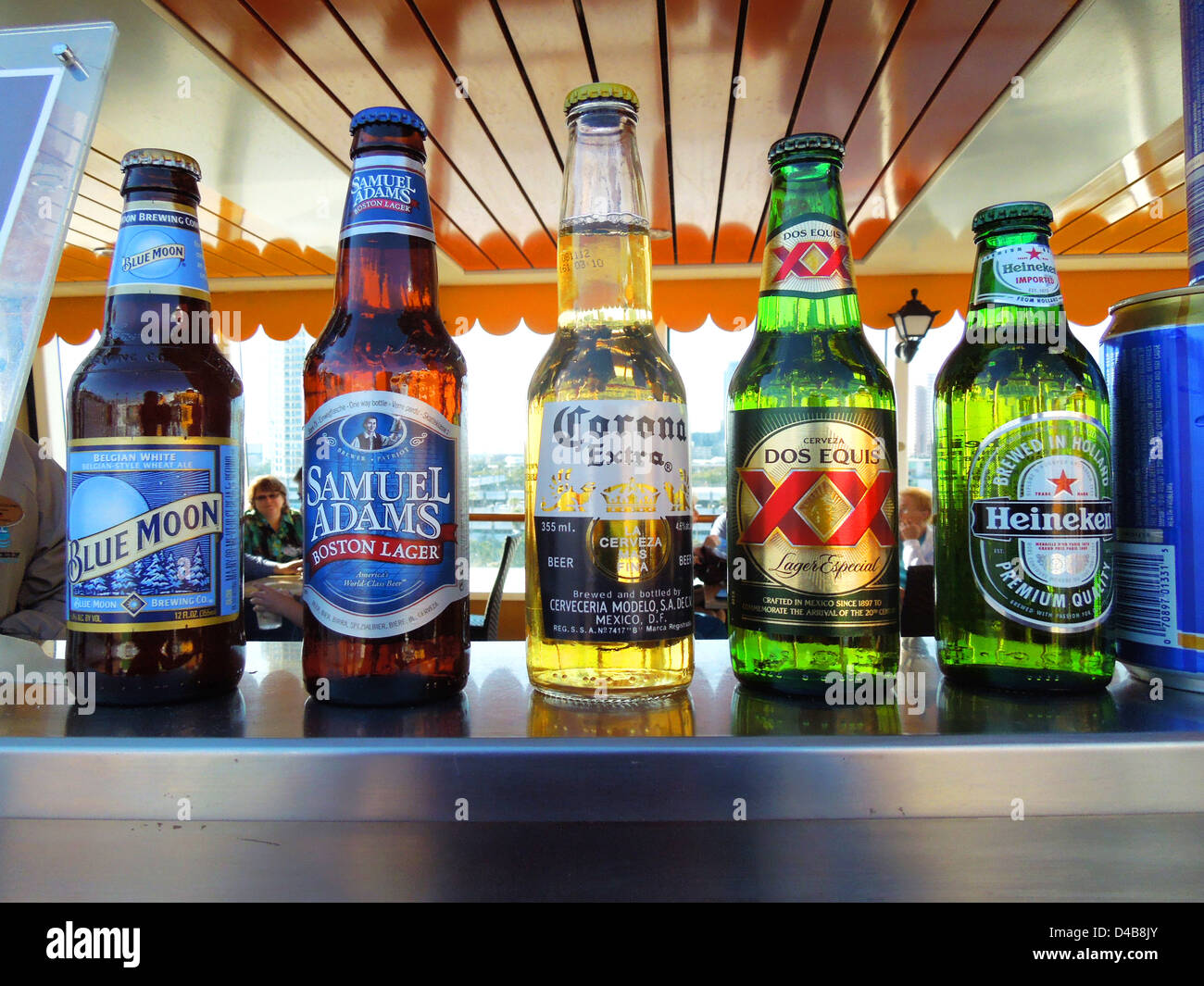 Beer display Costa Maya Mexico Beach Caribbean Cruise Ship Port Stock ...