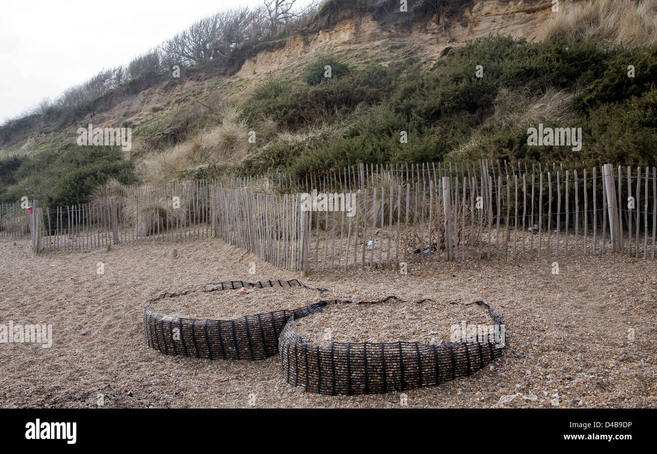 Soft engineering coastal defences dunwich hi-res stock photography and ...