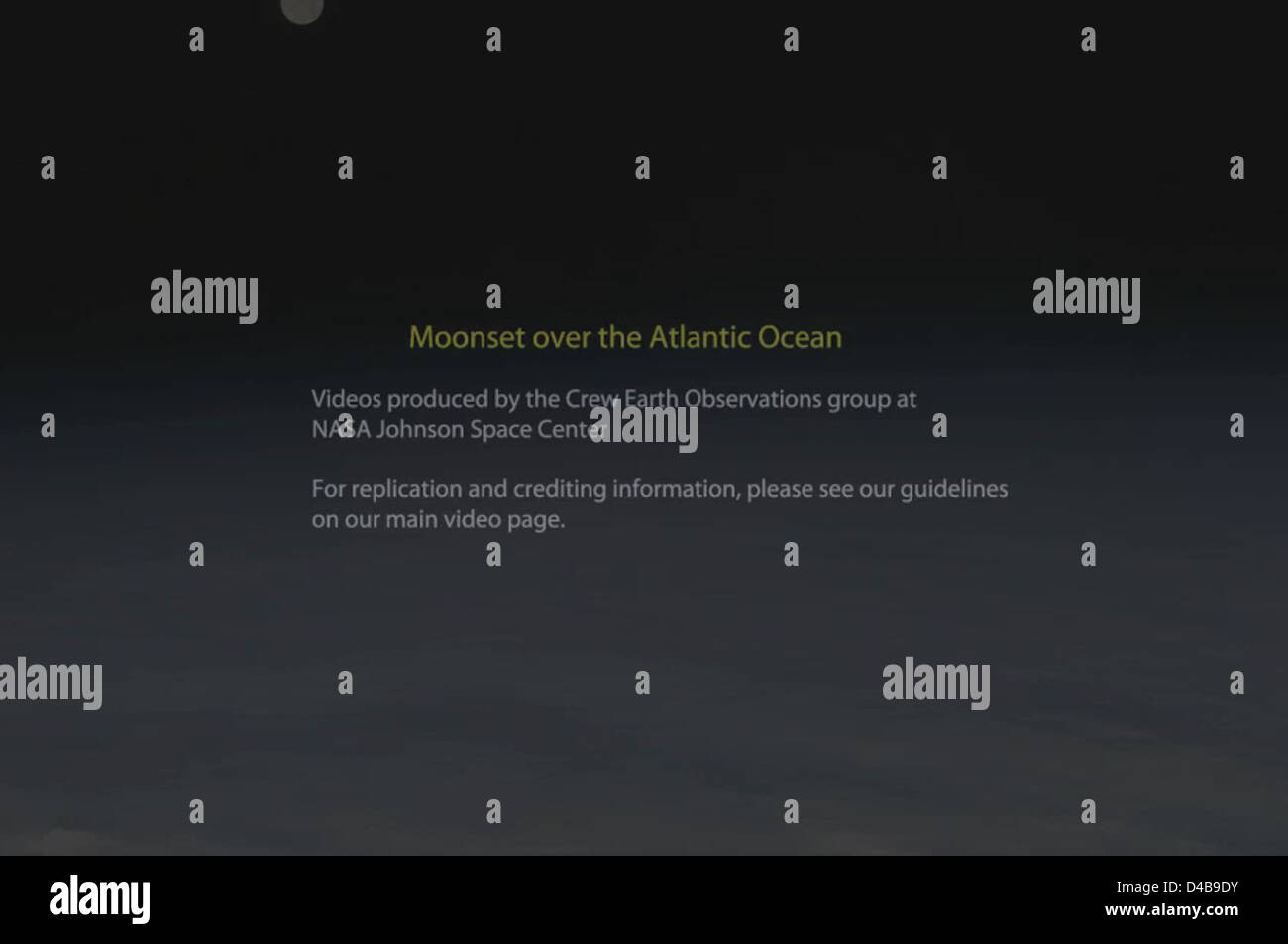 A time-lapse video shows the Moon setting over the Atlantic Ocean ...