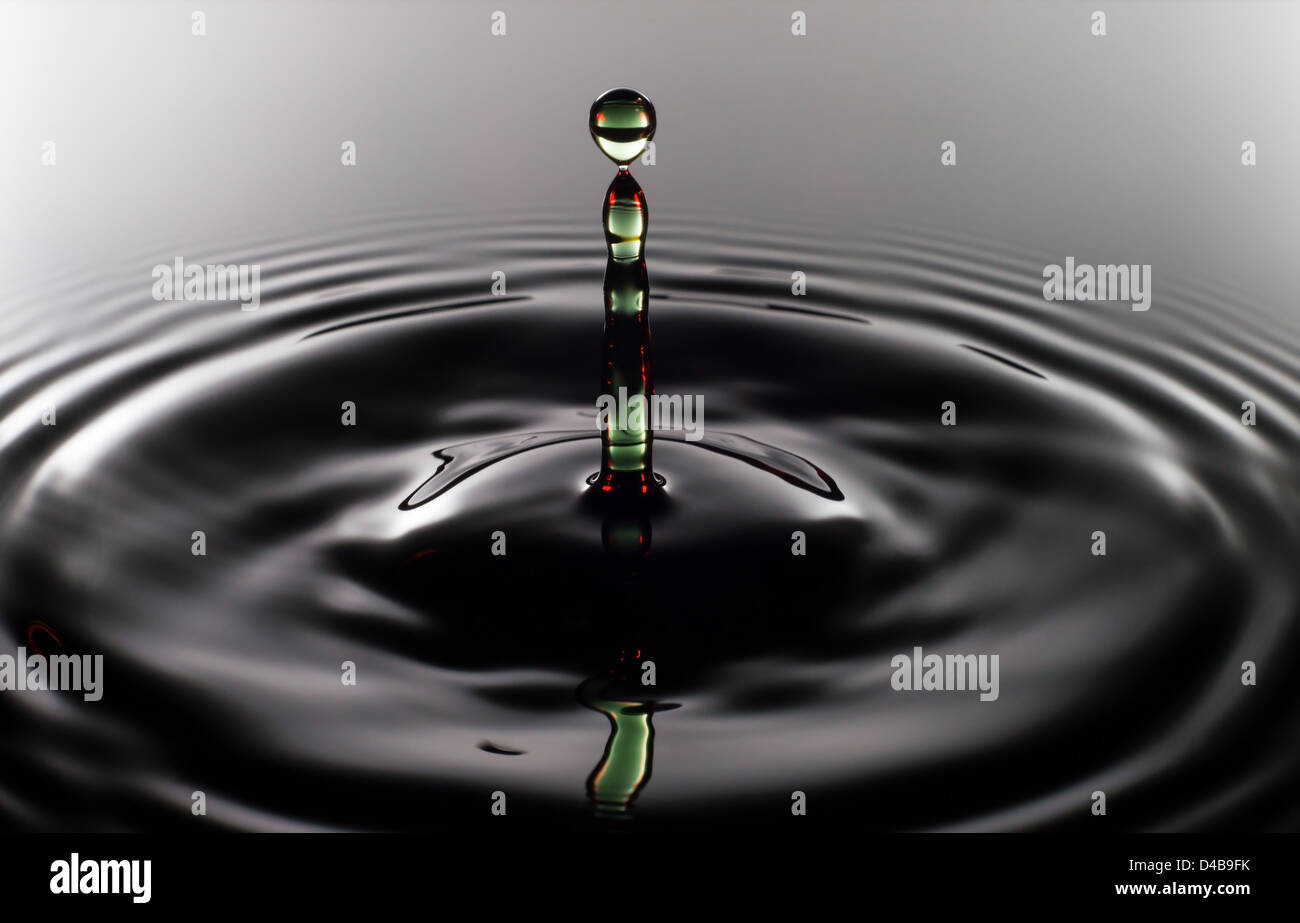 Water Drops, water splash , gray and green Stock Photo - Alamy