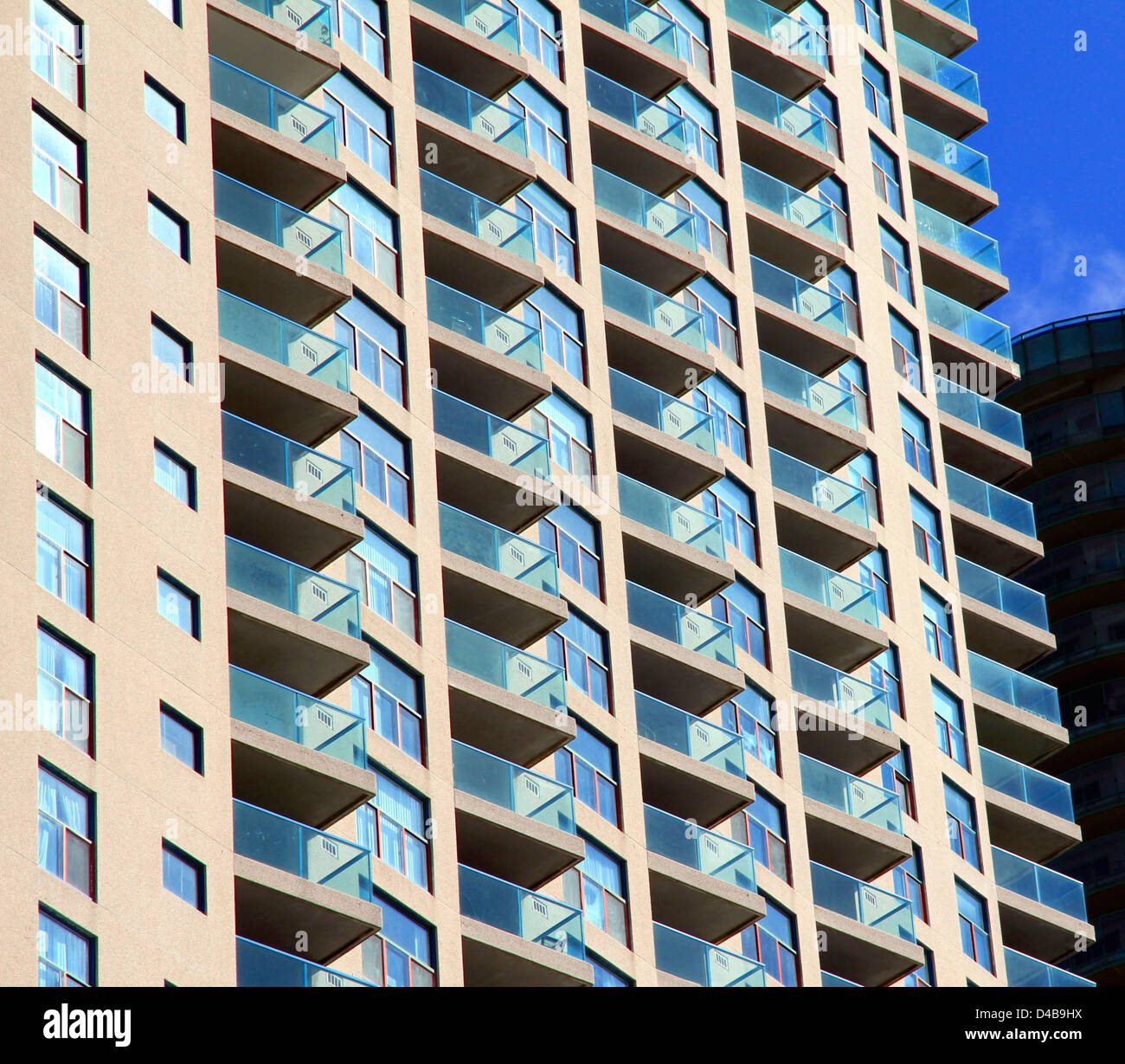 Apartment Building Balconies Stock Photo - Alamy