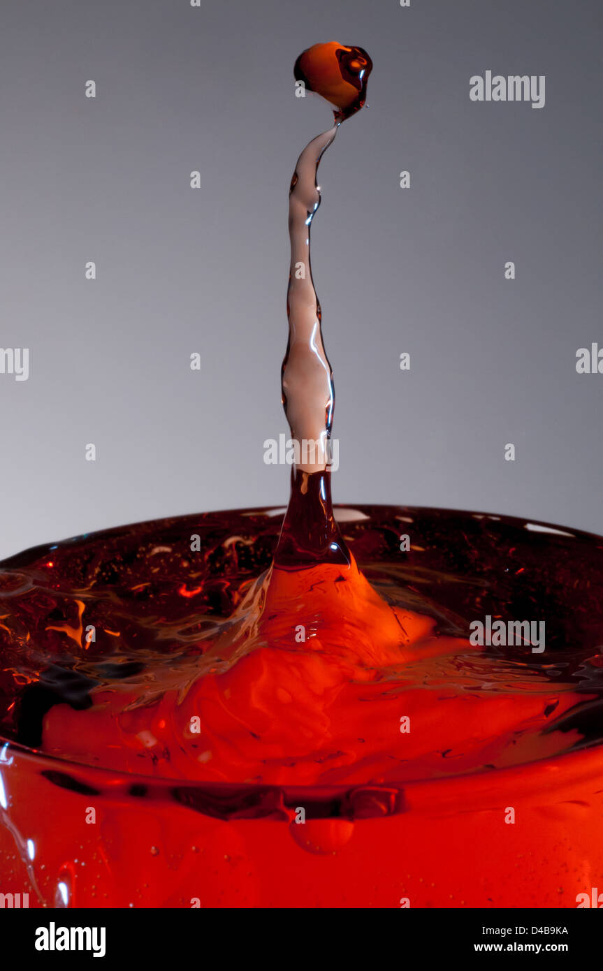 Water Drop , Water splash, Colored water droplets , red Stock Photo - Alamy