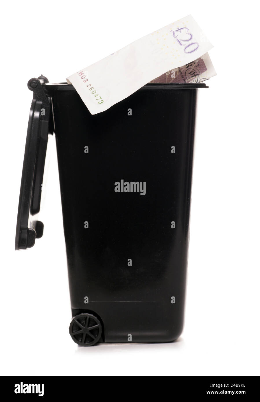 throwing away twenty pound note cut out Stock Photo - Alamy