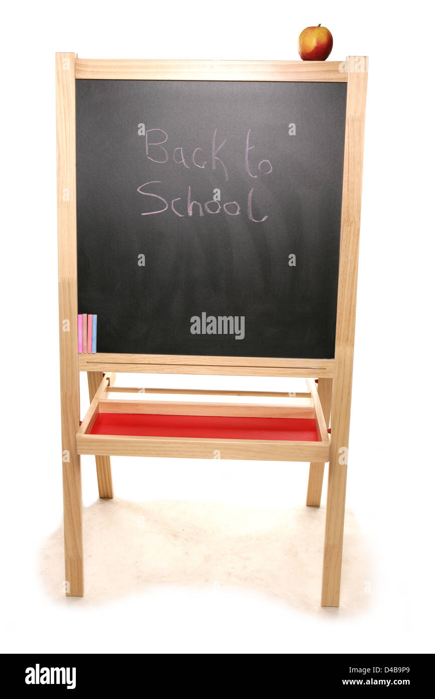 back to school chalk board studio cutout Stock Photo - Alamy