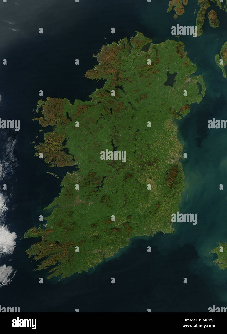NASA captured an image of Ireland, also known as the Emerald Isle, from ...