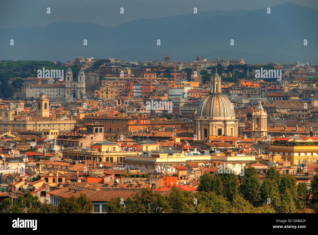Church spires and rooftops of Rome, Italy Stock Photo - Alamy