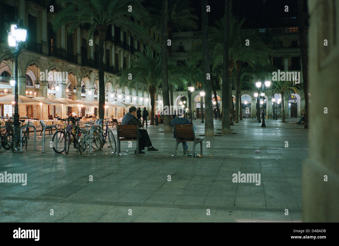Plaça Reial, Barcelona, Spain, night Stock Photo - Alamy