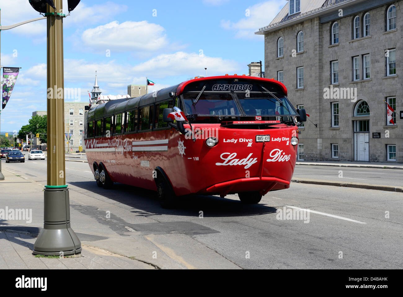 Red Tour bus Ottawa Ontario Canada National Capital City Stock Photo ...